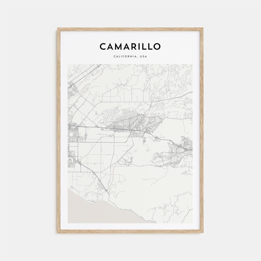 Camarillo Map Poster, Camarillo Map Print, Camarillo Travel Wall Art ...