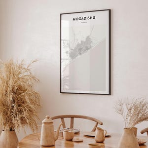 Mogadishu Map Poster, Mogadishu Map Print, Mogadishu Travel Wall Art ...