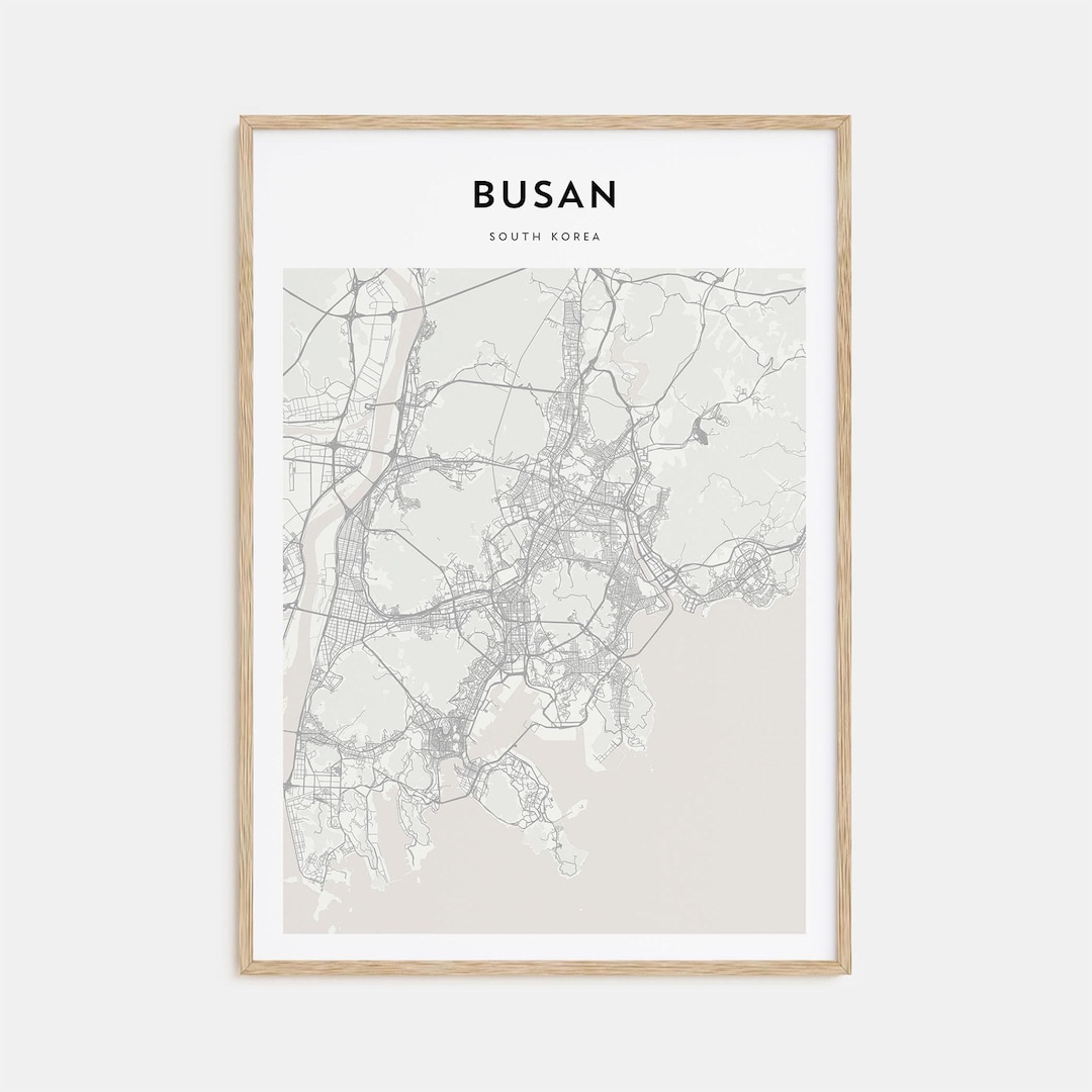 Busan Map Poster, Busan Map Print, Busan Travel Wall Art, Busan ...