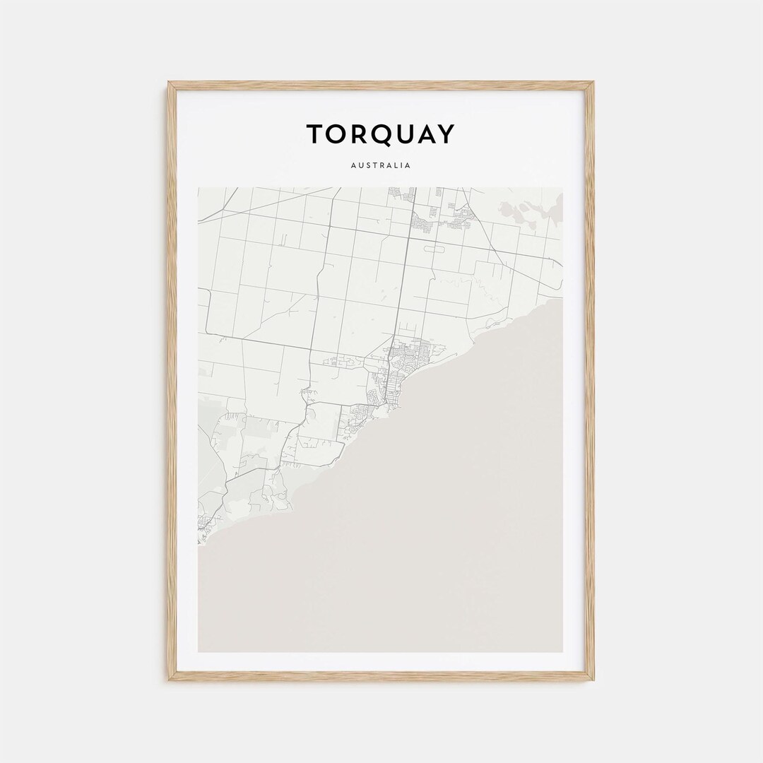 Torquay Australia Map Poster, Torquay Map Print, Torquay Travel Wall ...