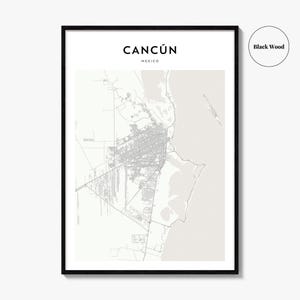 Cancun Map Poster, Cancun Map Print, Cancun Travel Wall Art, Cancun ...