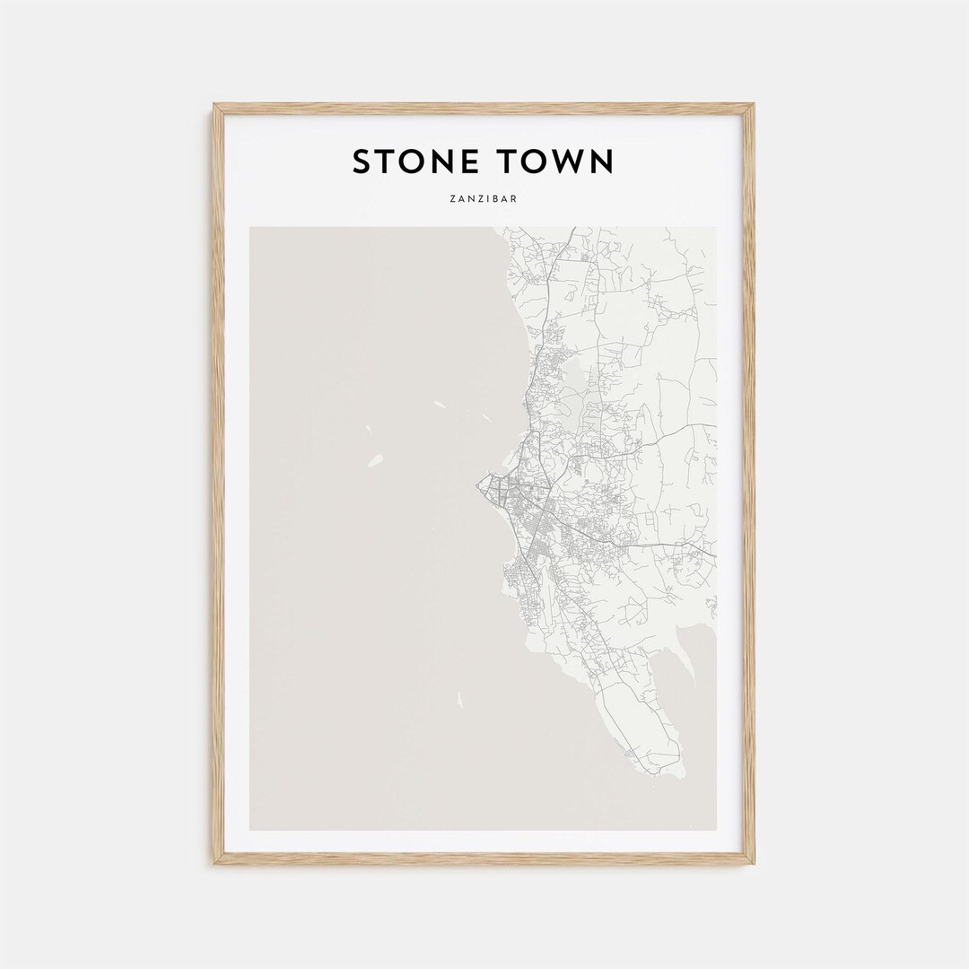 Stone Town Map Poster, Stone Town Map Print, Stone Town Personalized ...