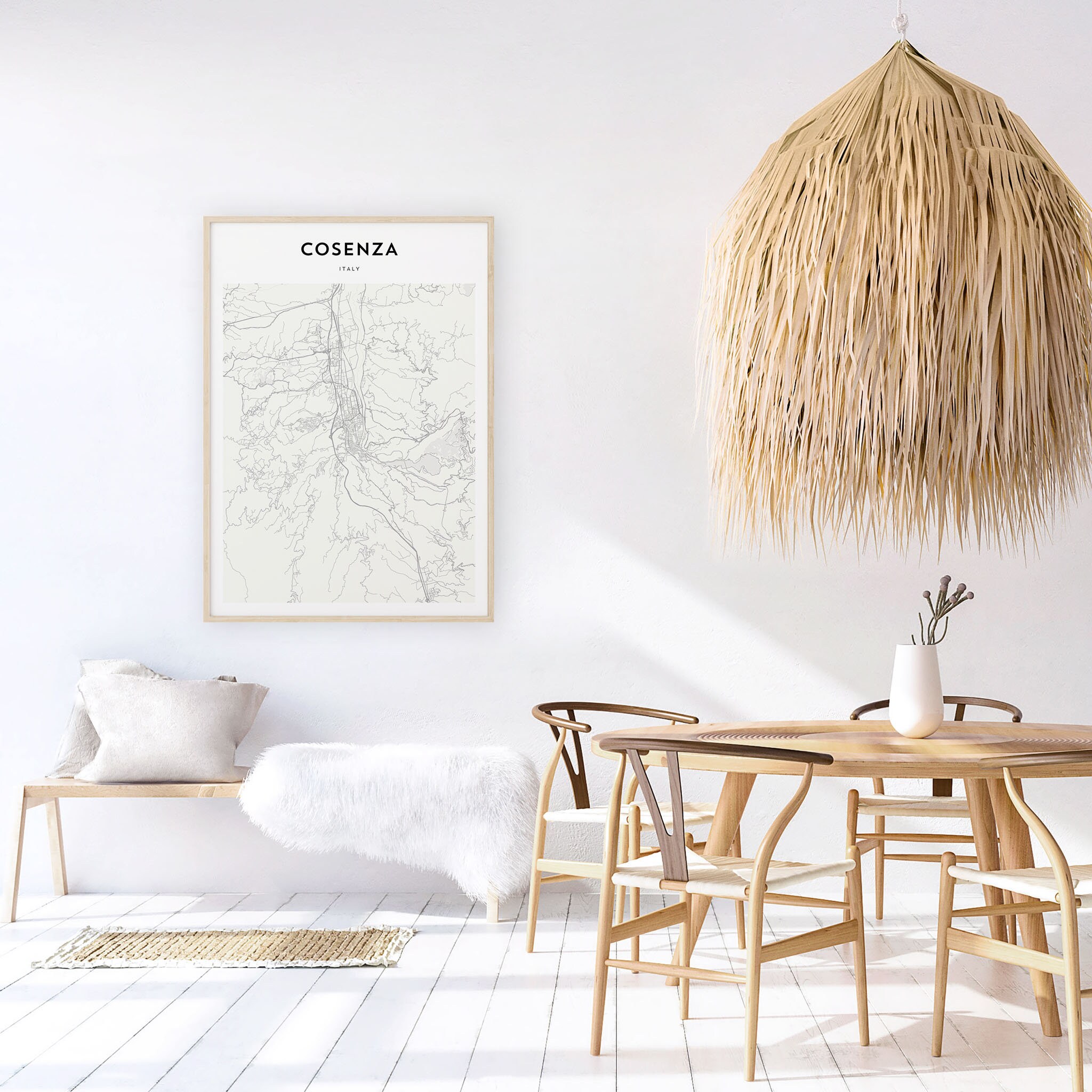 Cosenza Map Poster, Cosenza Map Print, Cosenza Personalized Map Art ...