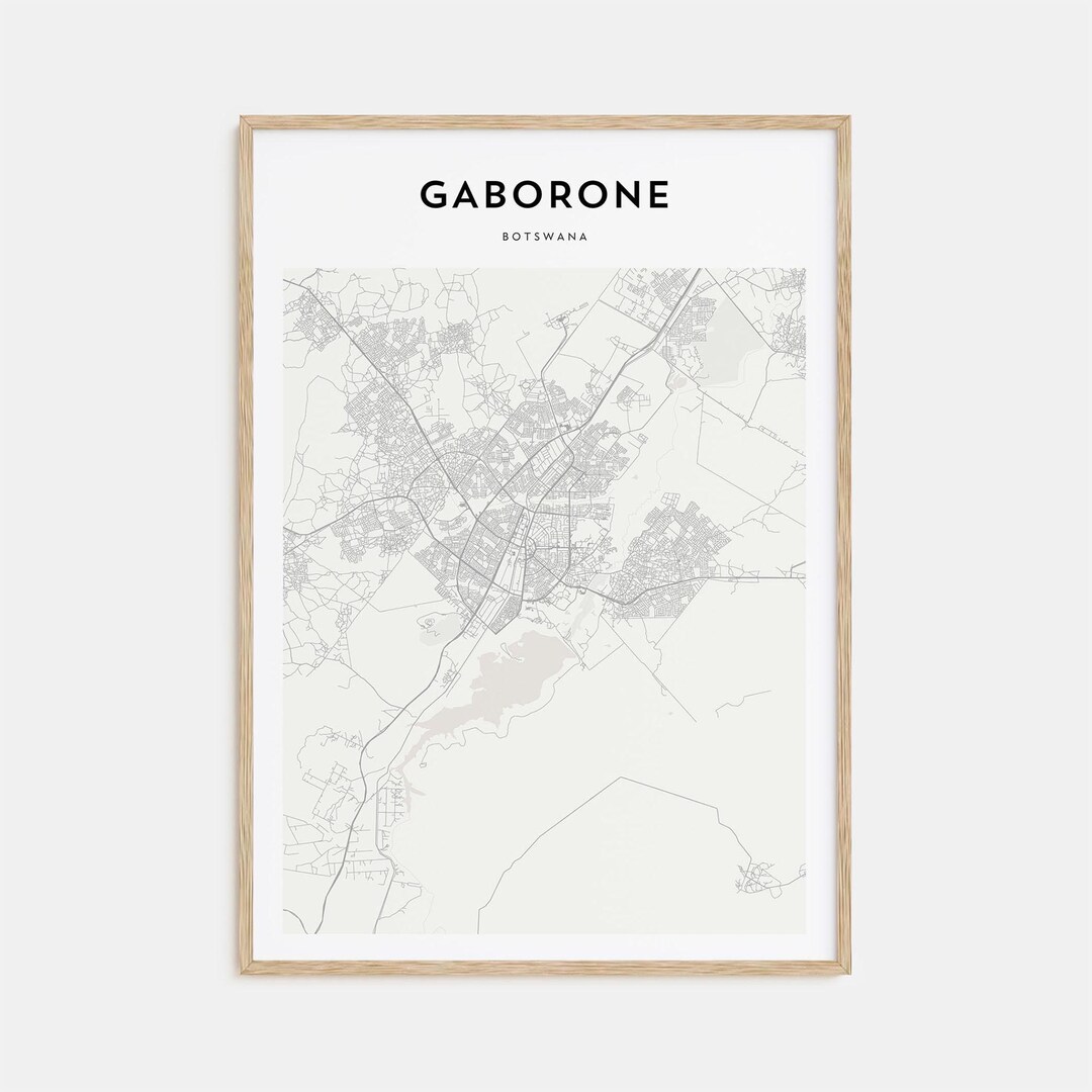 Gaborone Map Poster, Gaborone Map Print, Gaborone Travel Wall Art ...