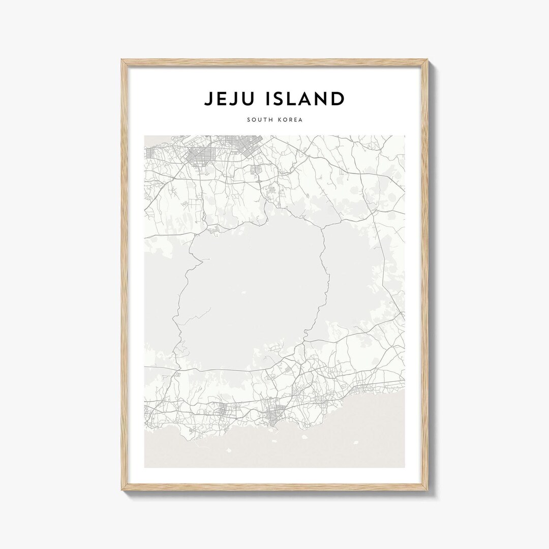 Jeju Island Map Poster, Jeju Island Map Print, Jeju Island Travel Wall ...
