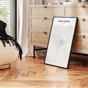 Santa Marta Map Poster, Santa Marta Map Print, Santa Marta Travel Wall ...