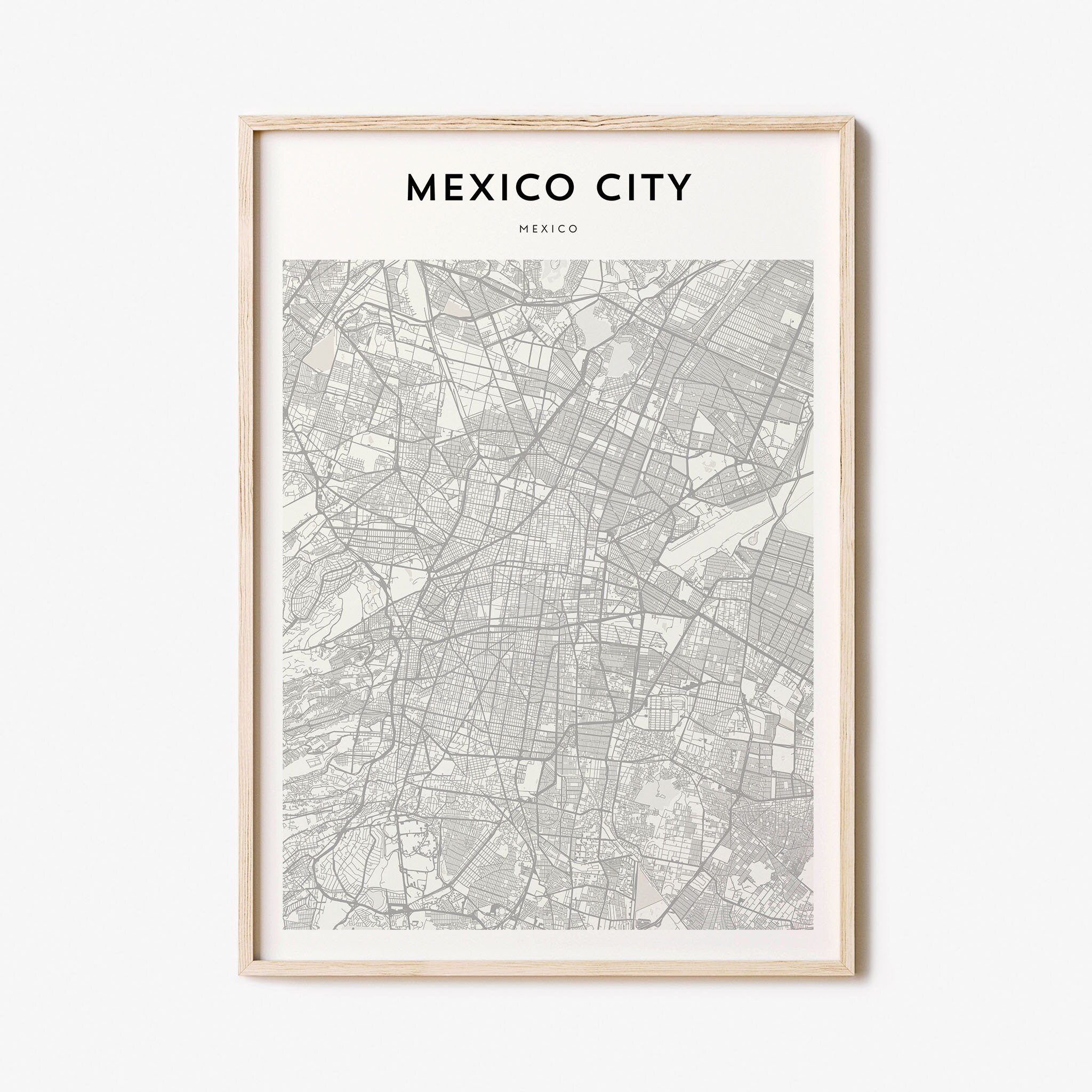 Mexico City Map Poster, Mexico City Map Print, Mexico City Personalized ...