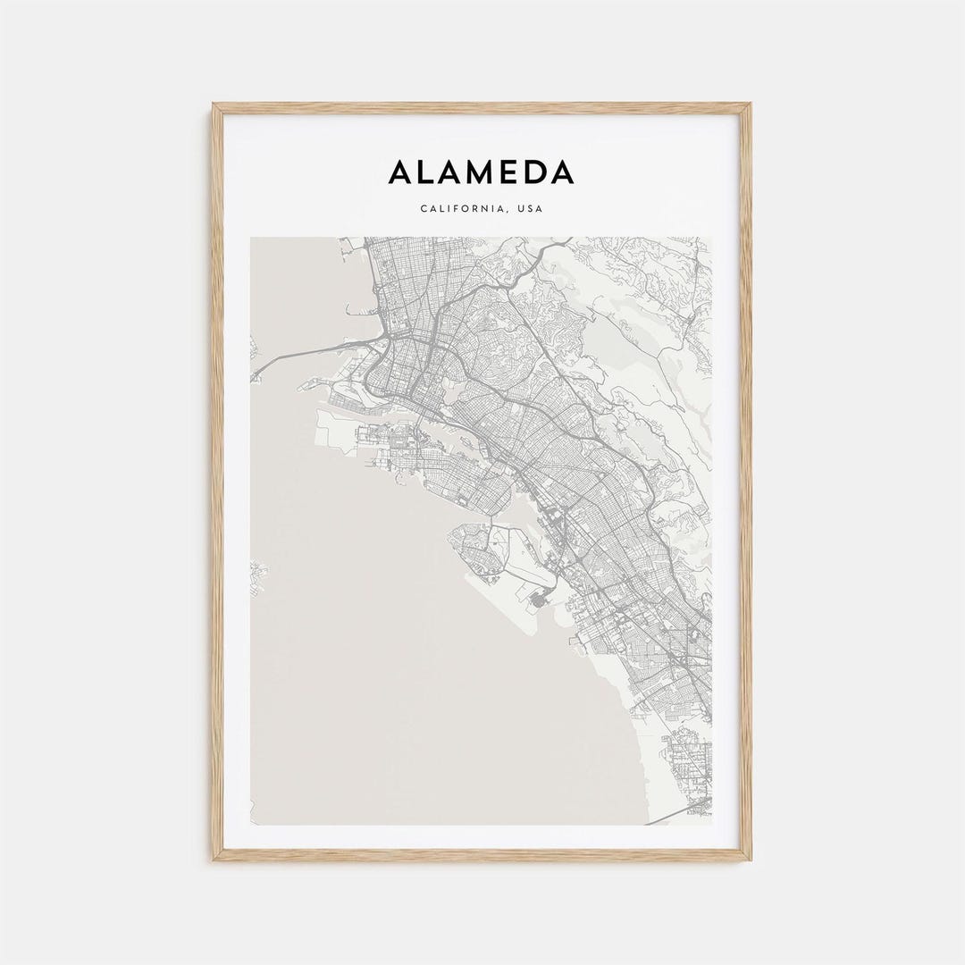 Alameda Map Poster, Alameda Map Print, Alameda Travel Wall Art, Alameda ...