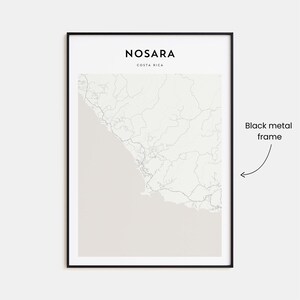 Nosara Map Poster, Nosara Map Print, Nosara Travel Wall Art, Nosara ...