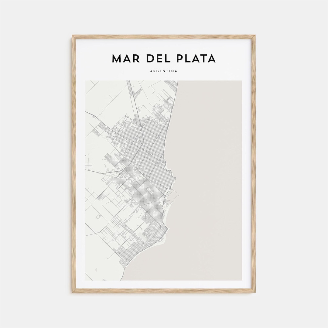 Mar Del Plata Map Poster, Mar Del Plata Map Print, Mar Del Plata Travel ...