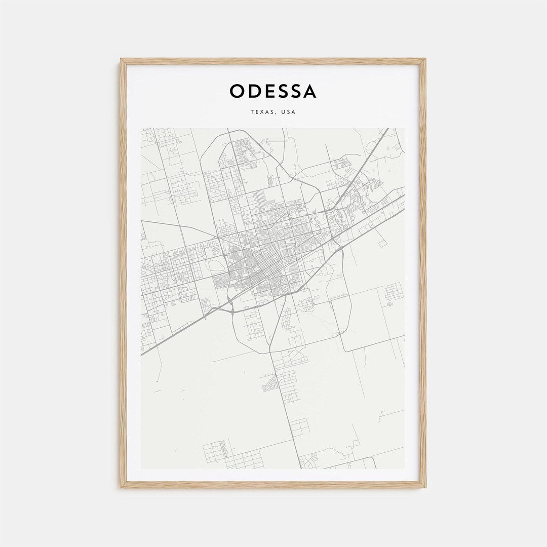 Odessa Karte Poster, Odessa Karte Druck, Odessa personalisierte Karte ...