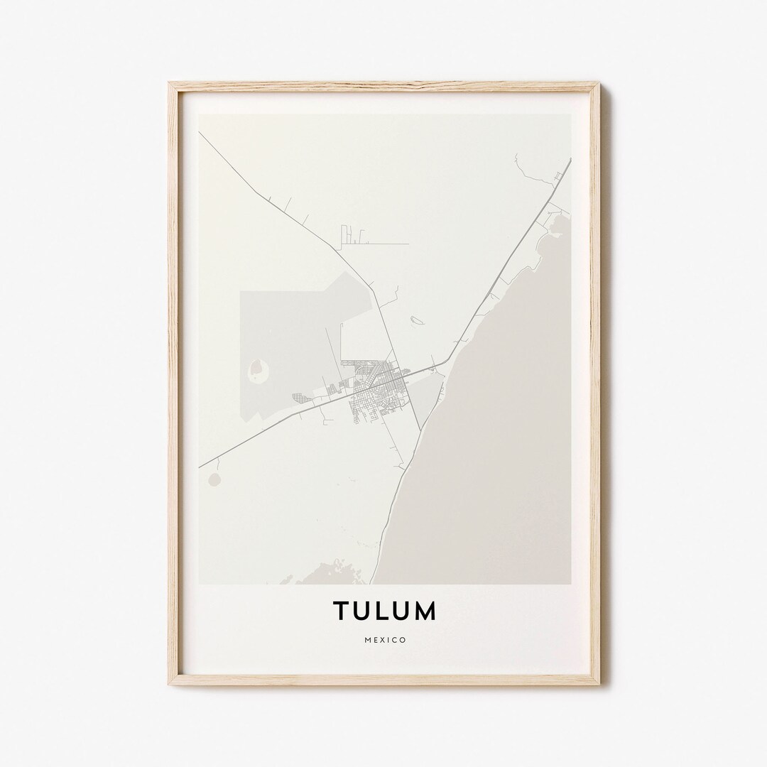 Buy Map of Tulum Tulum Map Print Tulum Map Poster City Map Online in ...