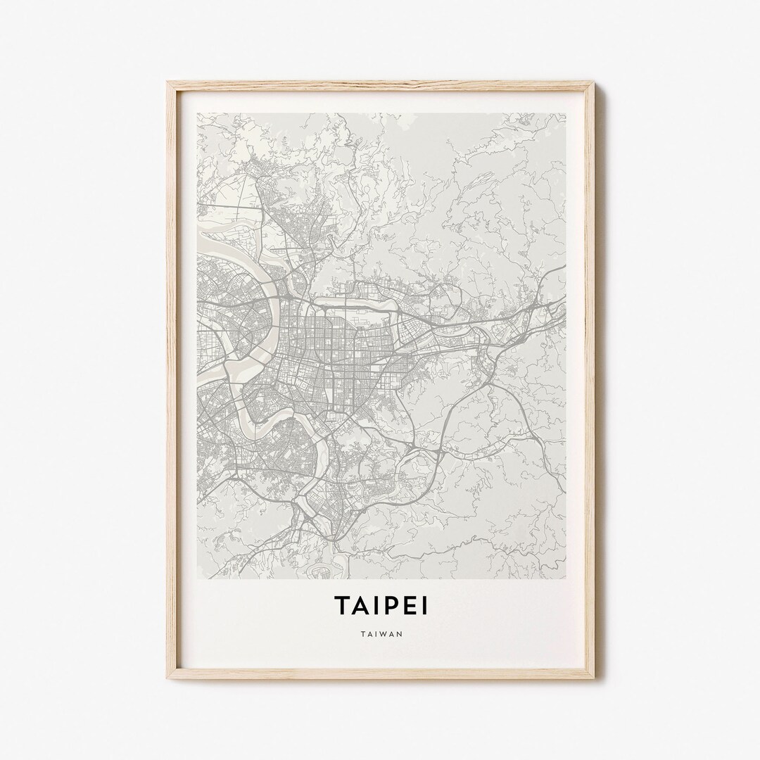 Map of Taipei, Taipei Map Print, Taipei Map Poster, City Map Print, Map ...