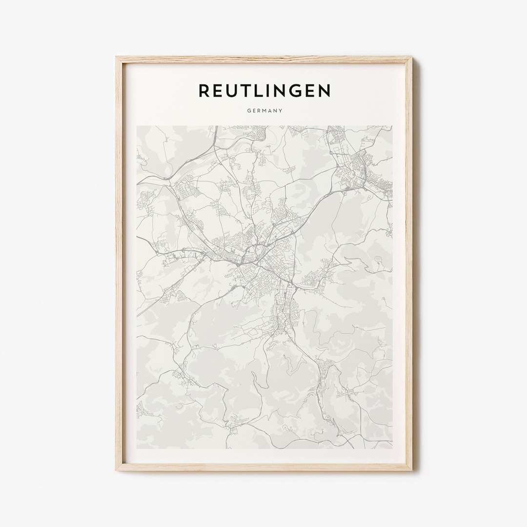 Reutlingen Map Poster, Reutlingen Map Print, Reutlingen Personalized ...