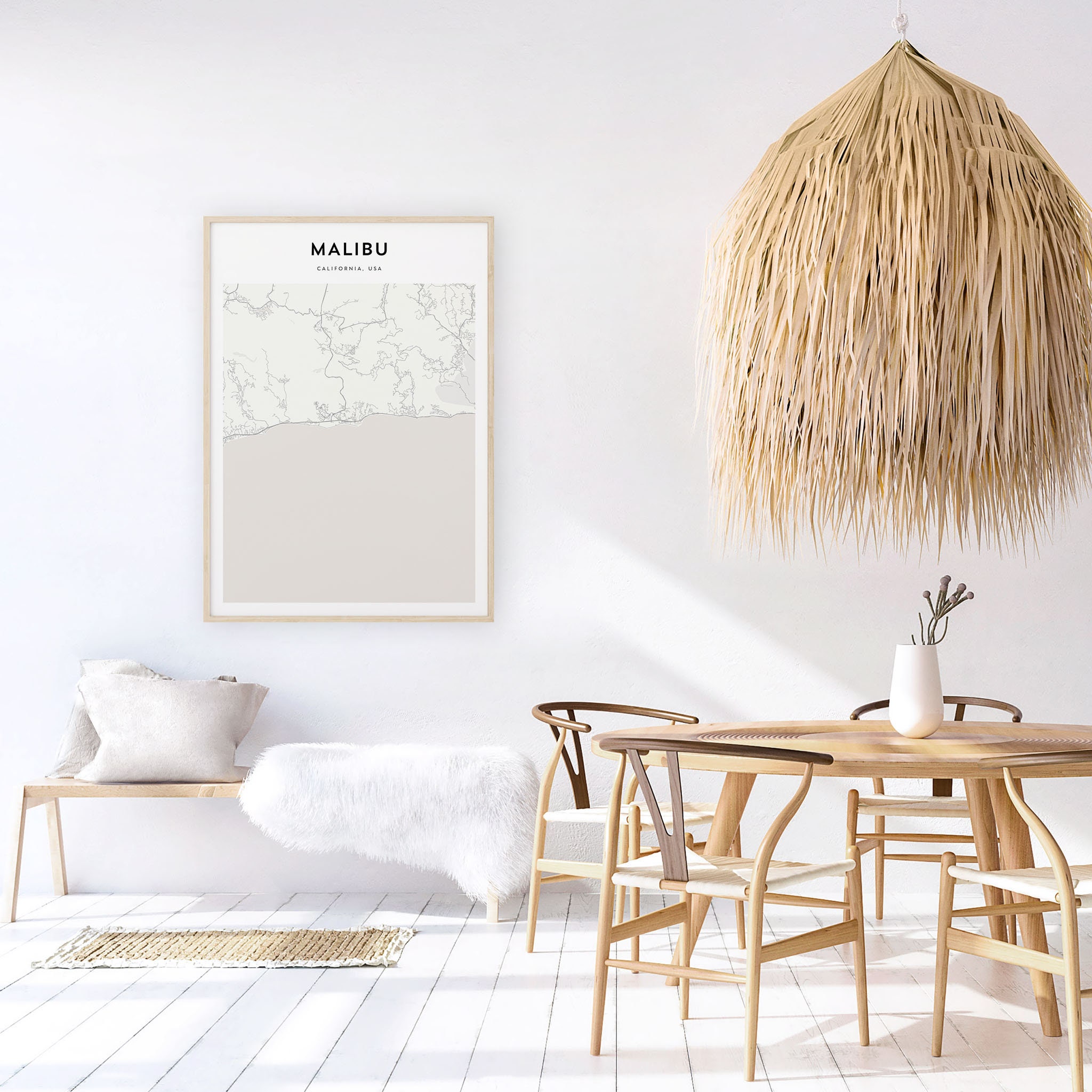 Malibu Map Poster, Malibu Map Print, Malibu Personalized Map Art ...