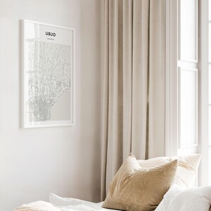 Ubud Map Poster, Ubud Map Print, Ubud Travel Wall Art, Ubud ...