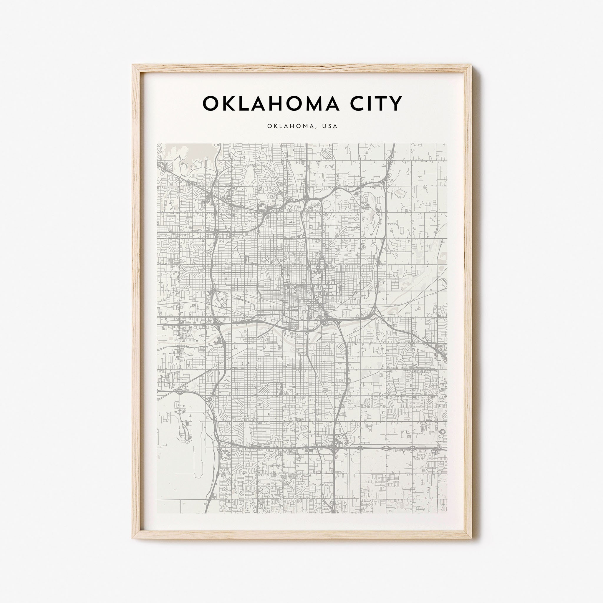 Oklahoma City Map Poster, Oklahoma City Map Print, Oklahoma City ...
