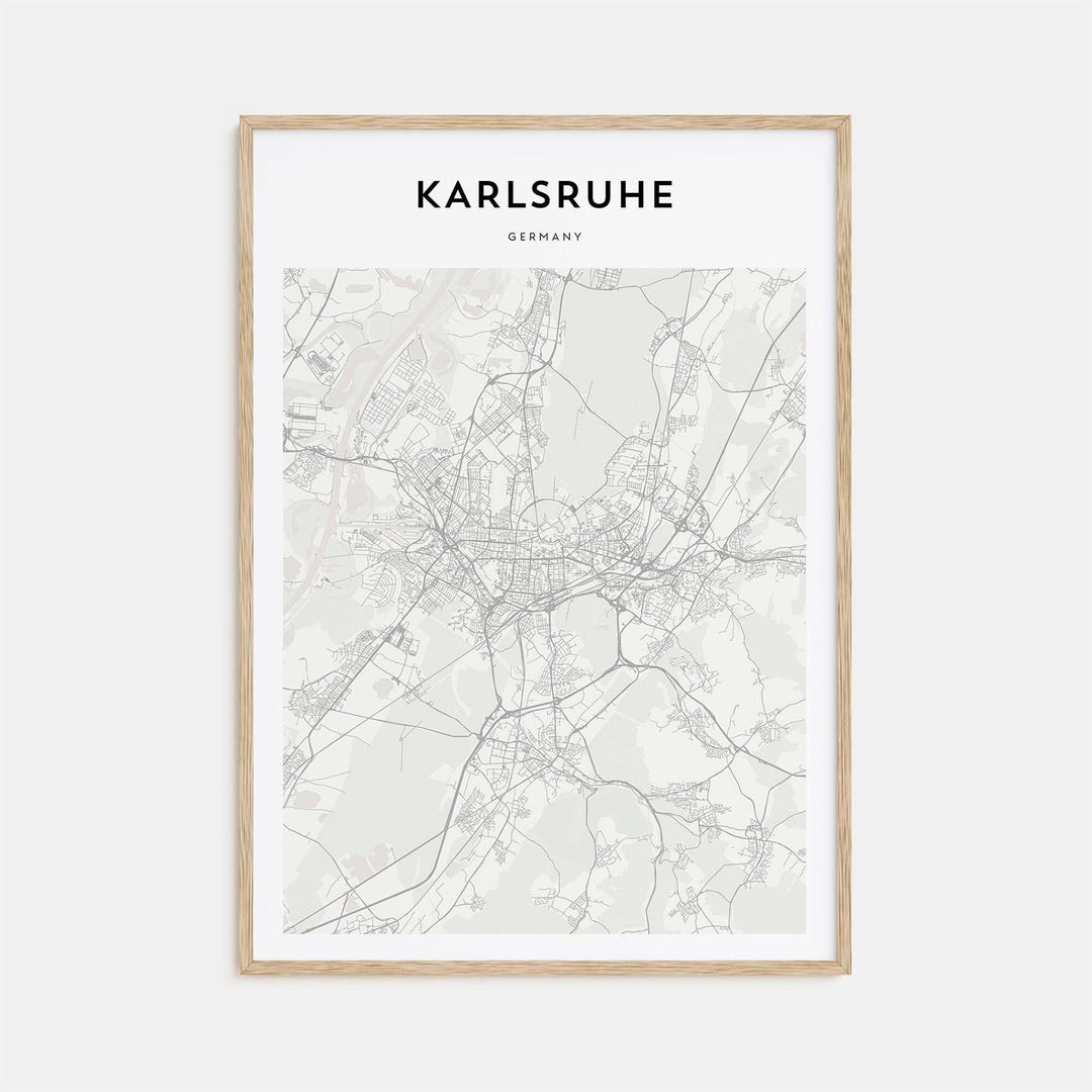 Karlsruhe Map Poster, Karlsruhe Map Print, Karlsruhe Travel Wall Art ...