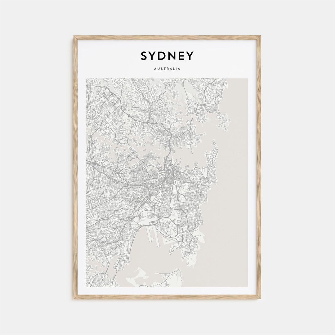 Sydney Map Poster, Sydney Map Print, Sydney Personalized Map Art, Sydney Wall Art, Sydney Travel ...