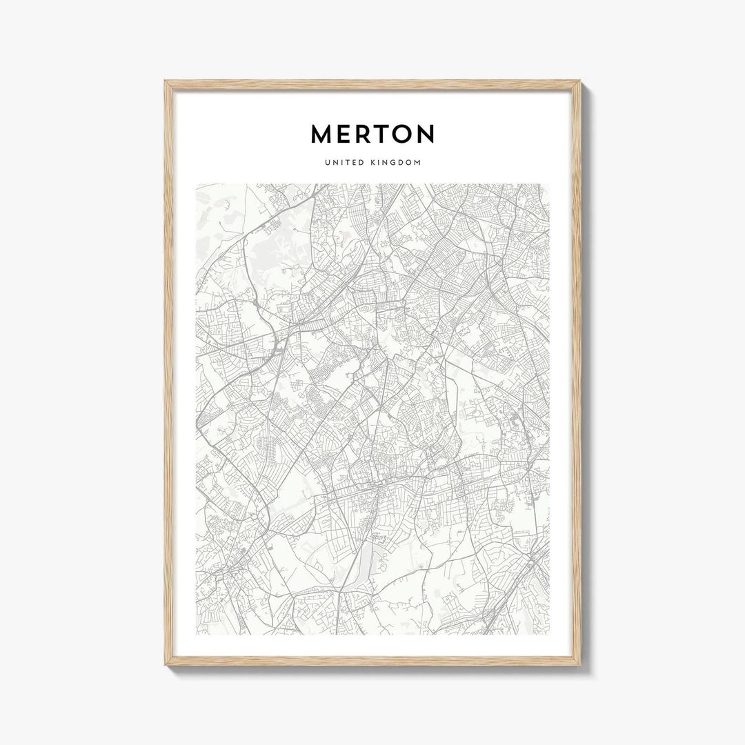 Merton Map Poster, Merton Map Print, Merton Travel Wall Art, Merton ...