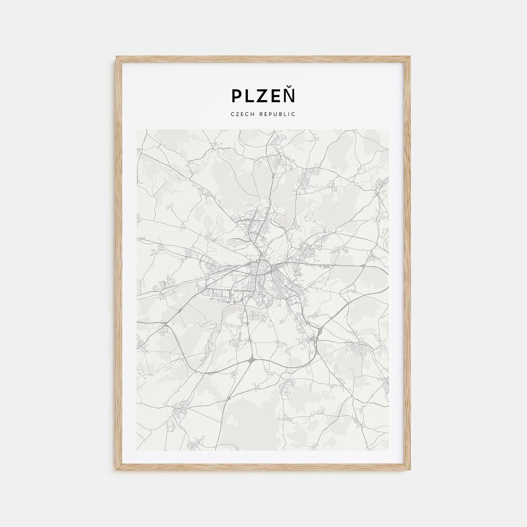 Pilsen Map Poster, Pilsen Map Print, Pilsen Travel Wall Art, Pilsen ...