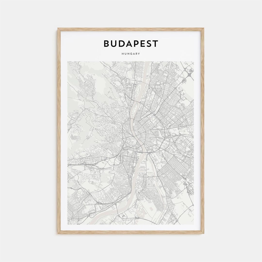 Budapest Map Poster, Budapest Map Print, Budapest Personalized Map Art ...