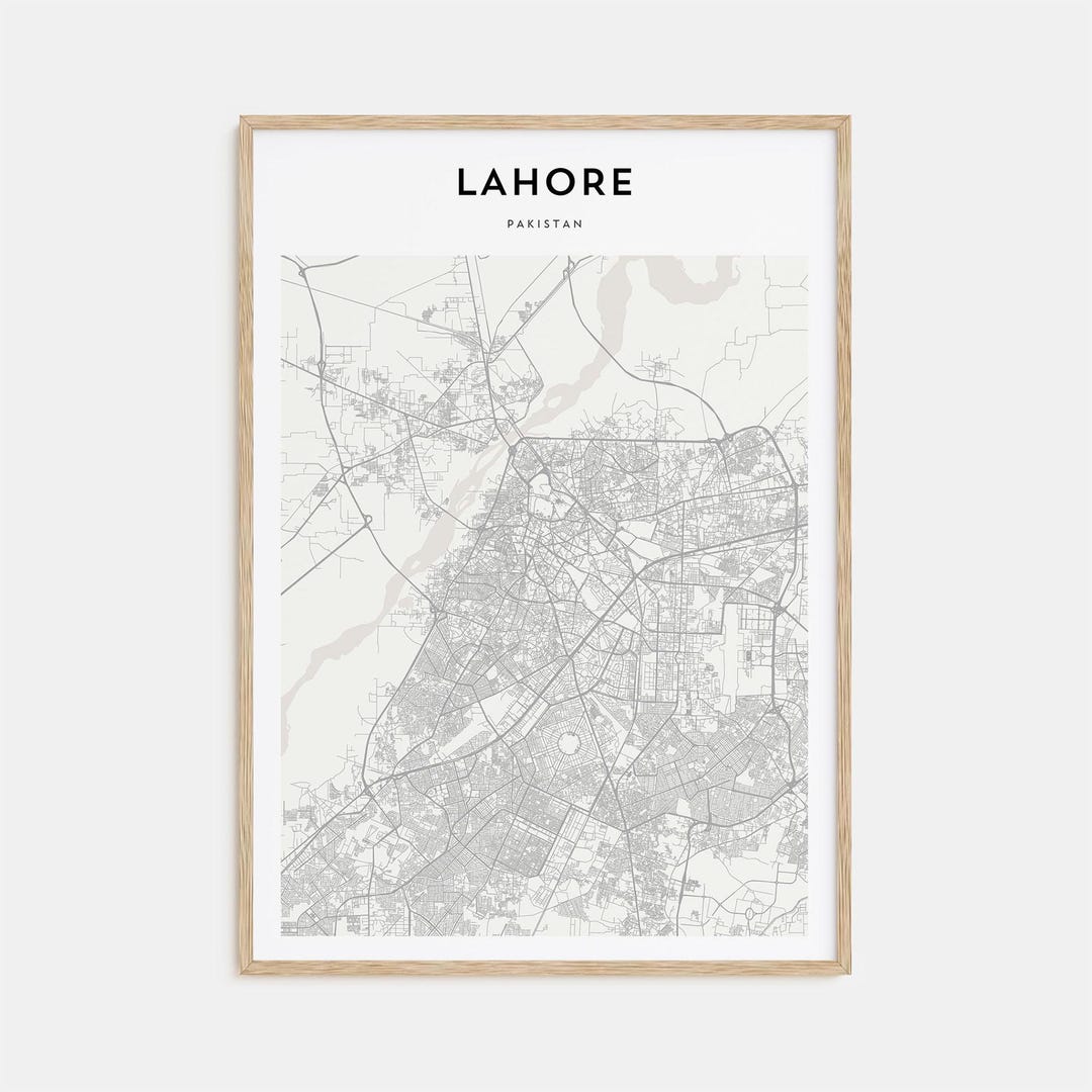 Lahore Map Poster, Lahore Map Print, Lahore Personalized Map Art ...
