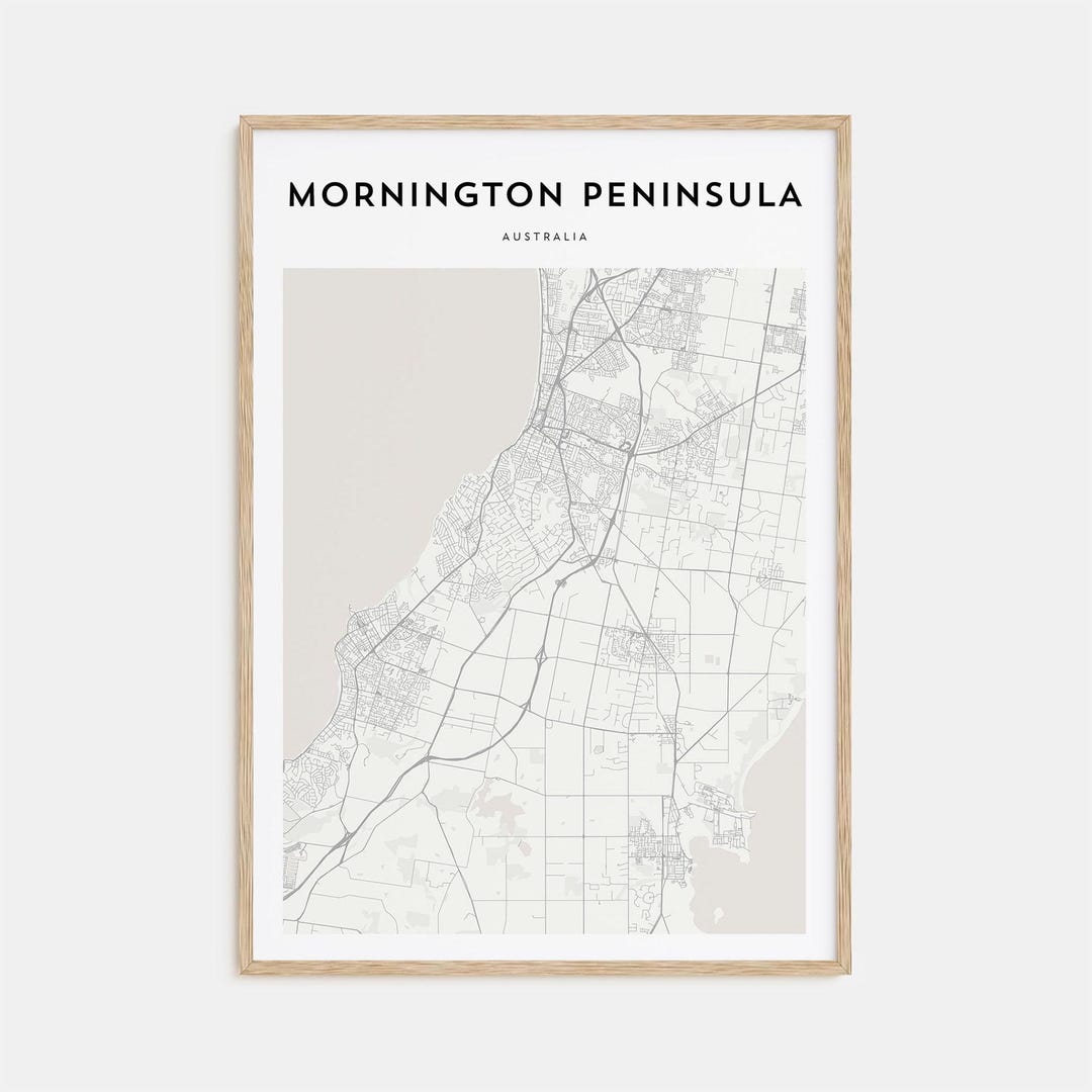 Mornington Peninsula Map Poster, Mornington Peninsula Map Print ...