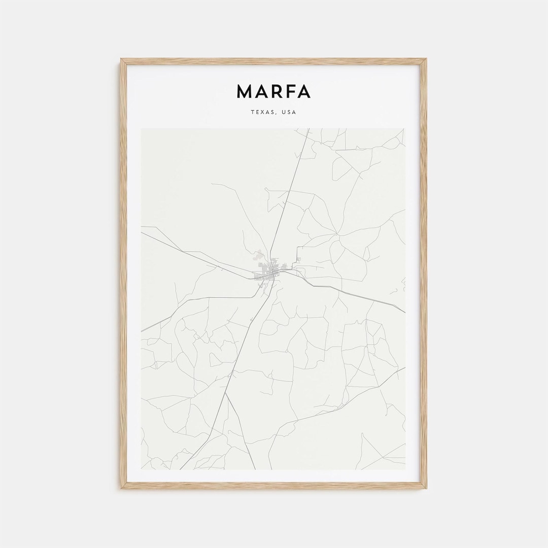 Marfa Map Poster, Marfa Map Print, Marfa Personalized Map Art, Marfa ...