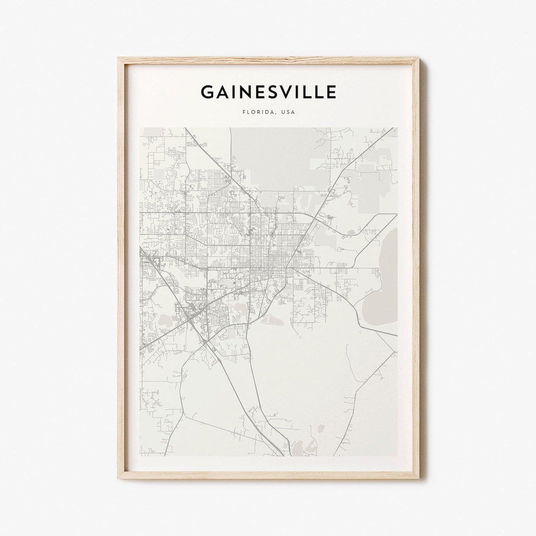 Gainesville Map Poster, Gainesville Map Print, Gainesville Personalized ...