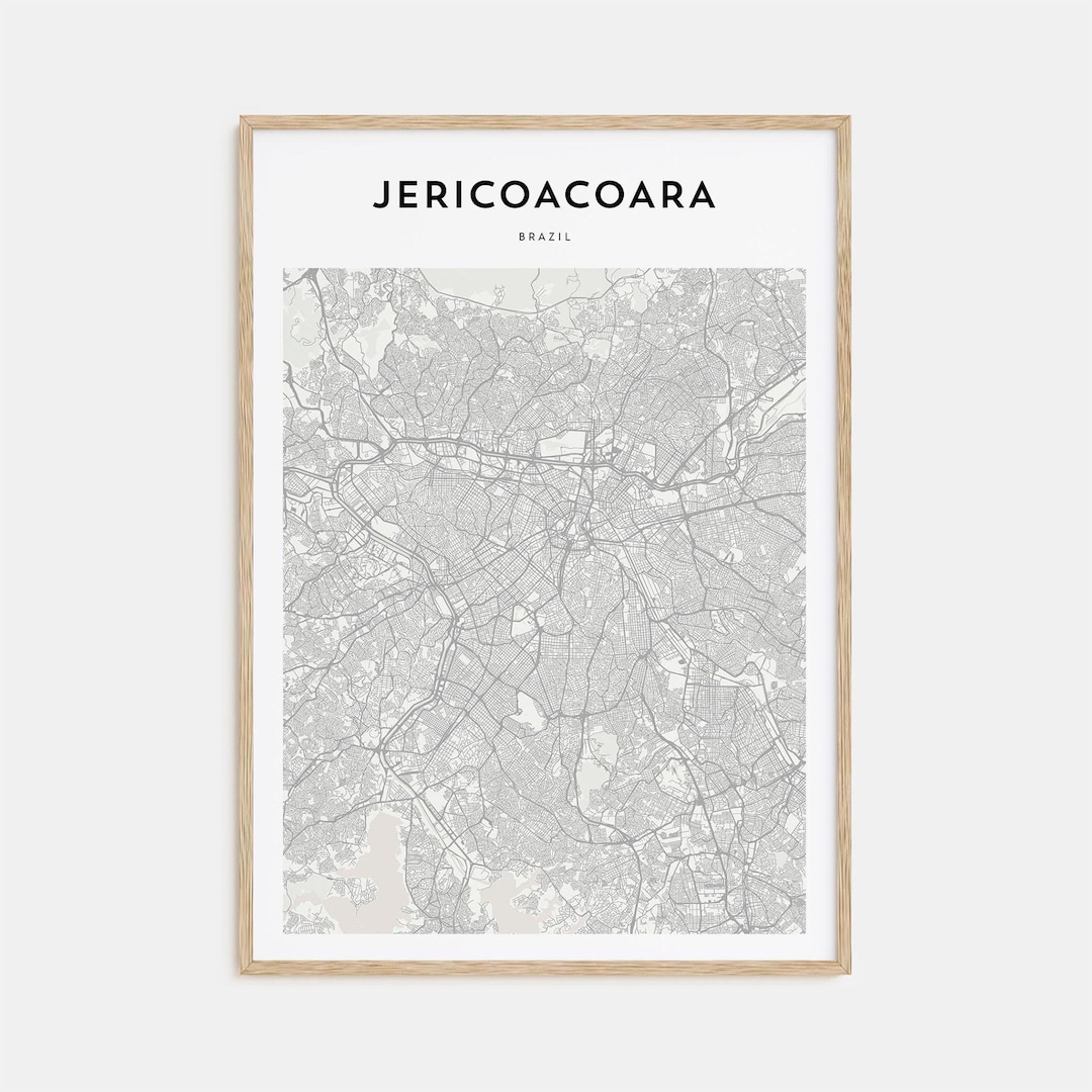 Jericoacoara Map Poster, Jericoacoara Map Print, Jericoacoara Travel ...