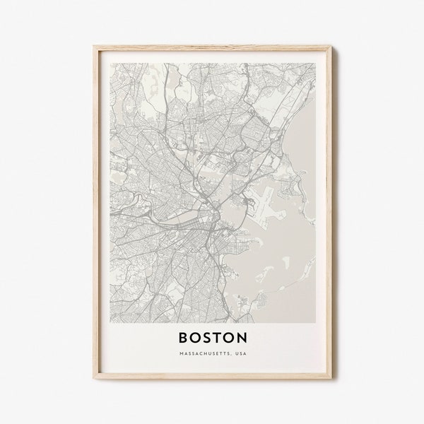Boston Map Poster - Etsy