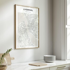 Liverpool Map Poster, Liverpool Map Print, Liverpool Travel Wall Art ...