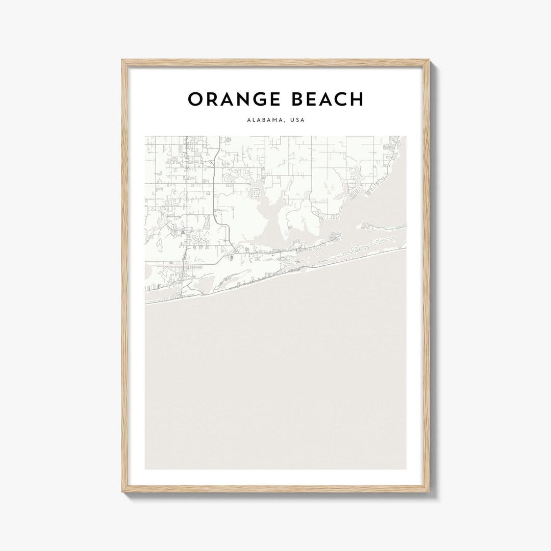 Orange Beach Map Poster, Orange Beach Map Print, Orange Beach Travel ...