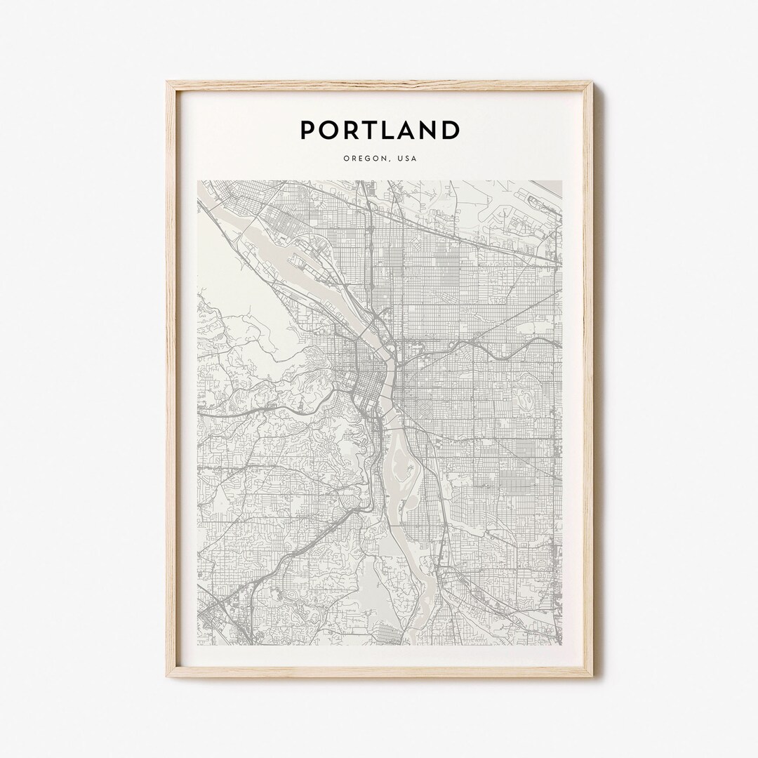 Portland Map Poster, Portland Map Print, Portland Personalized Map Art ...