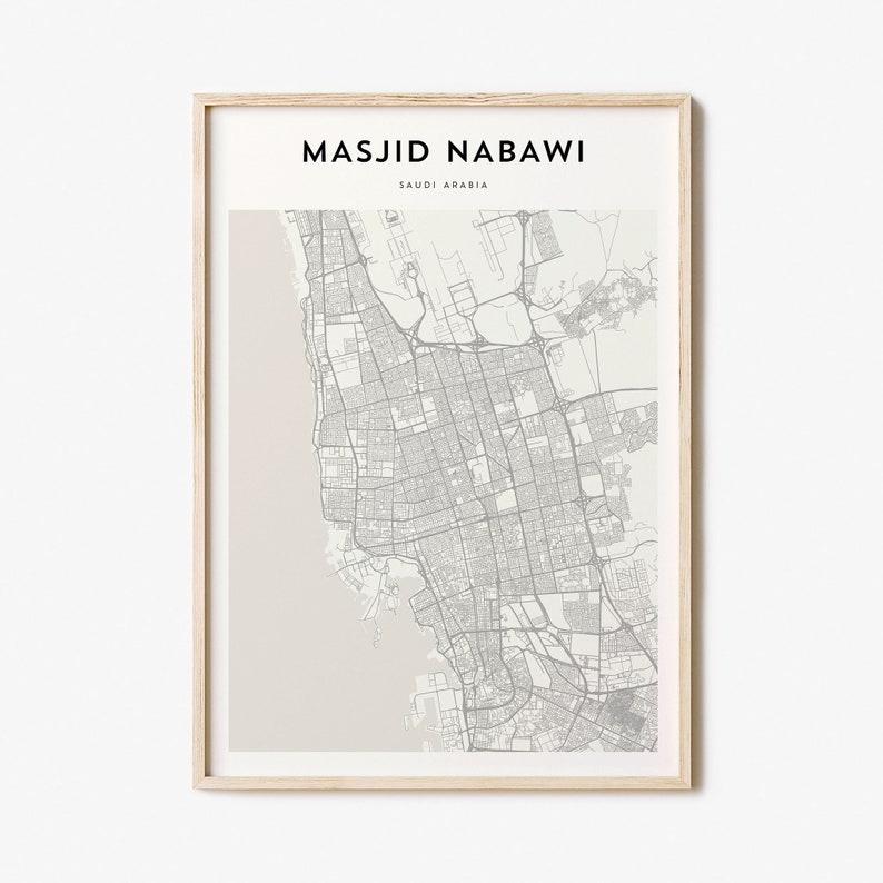 Masjid Nabawi Map Poster Masjid Nabawi Map Print Masjid - Etsy