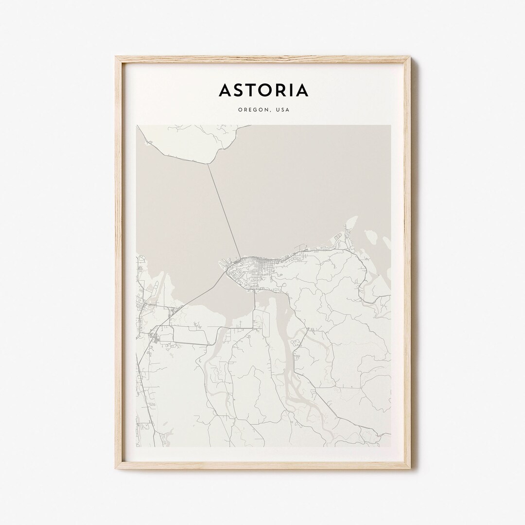 Astoria Map Poster Oregon, Astoria Map Print, Astoria Personalized Map ...