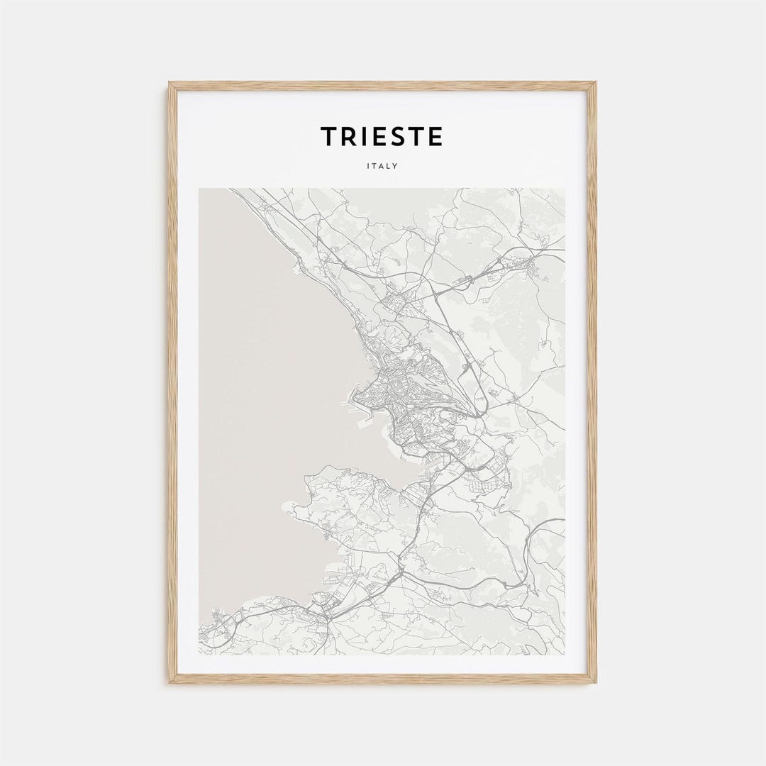 Trieste Map Poster, Trieste Map Print, Trieste Travel Wall Art, Trieste ...