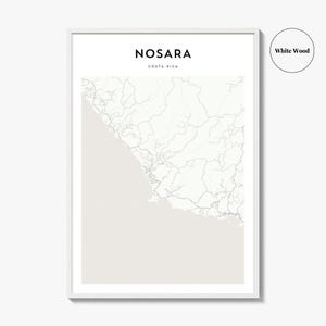 Nosara Map Poster, Nosara Map Print, Nosara Travel Wall Art, Nosara ...