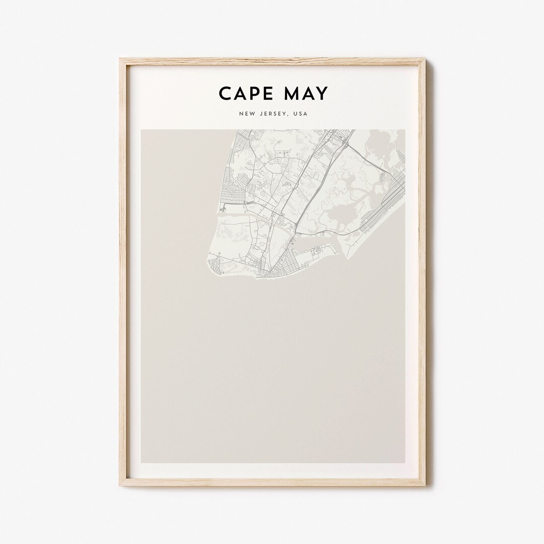 Cape May Map Poster Cape May Map Print Cape May Personalized - Etsy