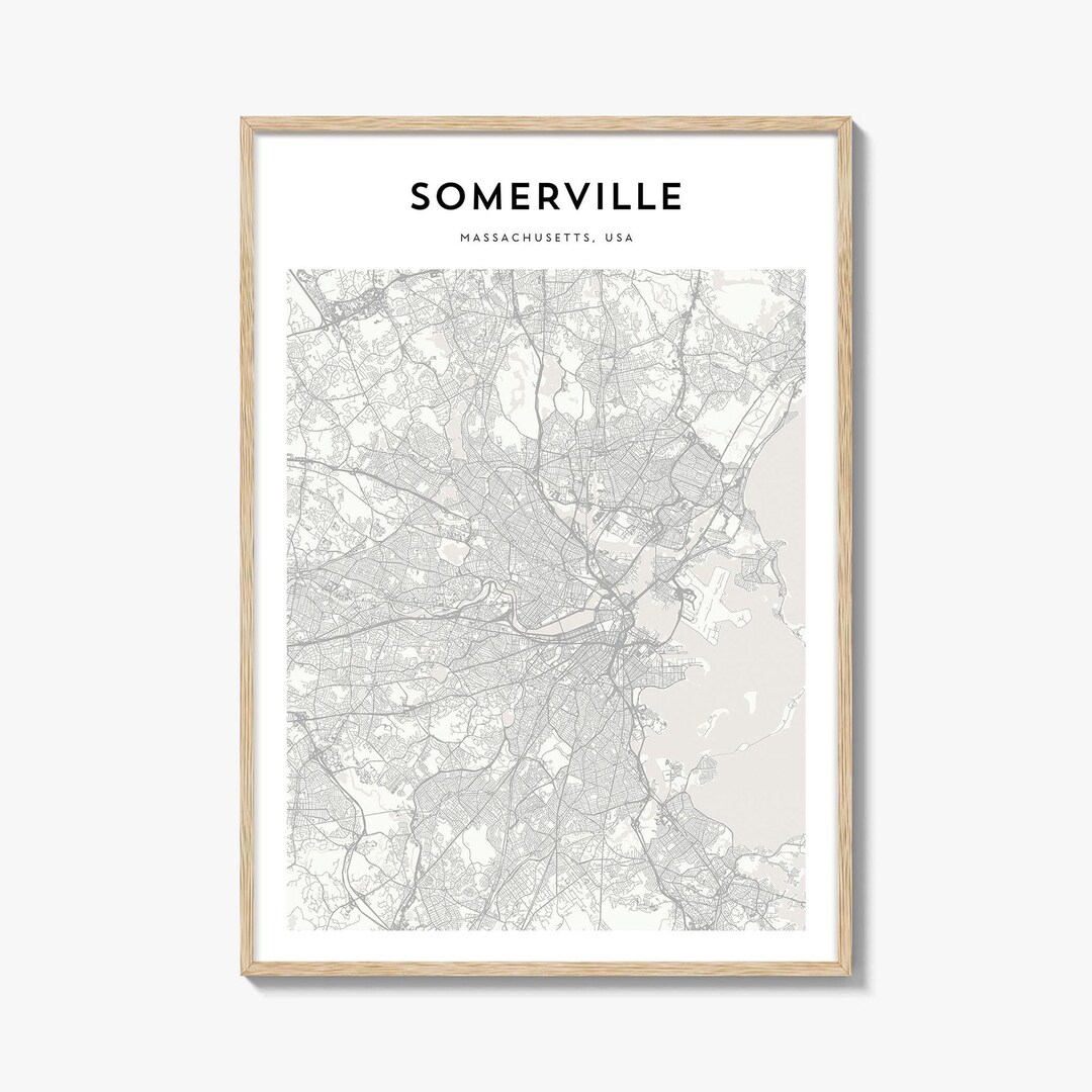 Somerville Map Poster, Somerville Map Print, Somerville Travel Wall Art ...