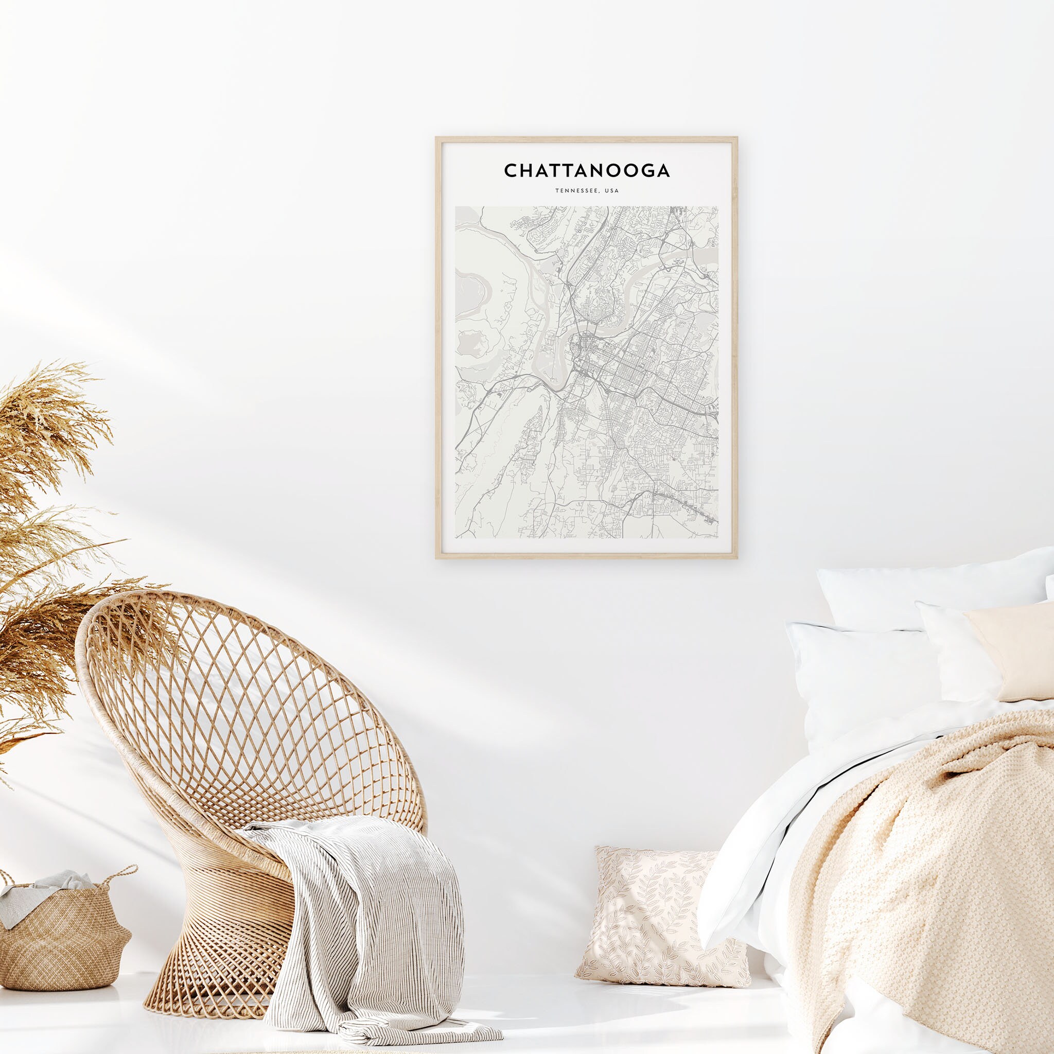 Chattanooga Map Poster, Chattanooga Map Print, Chattanooga Personalized ...