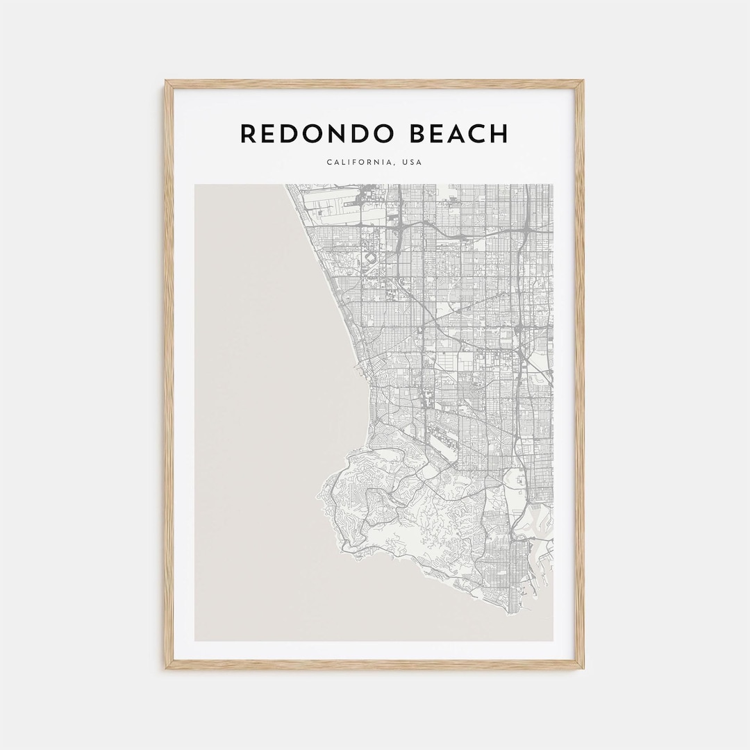 Redondo Beach Map Poster, Redondo Beach Map Print, Redondo Beach Travel ...
