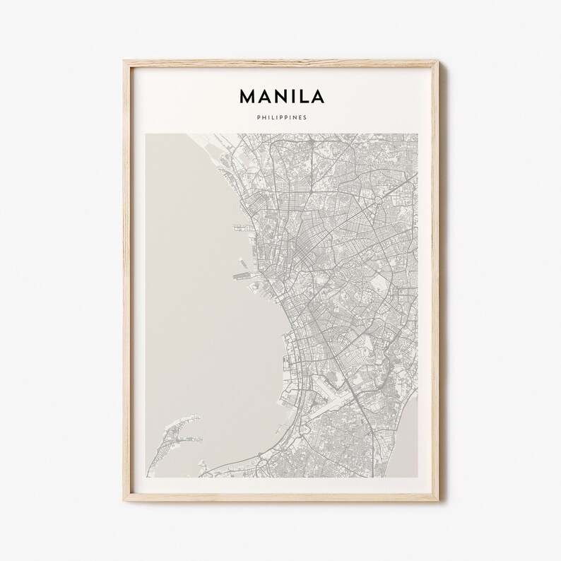 Manila Map Poster Manila Map Print Manila Personalized Map - Etsy