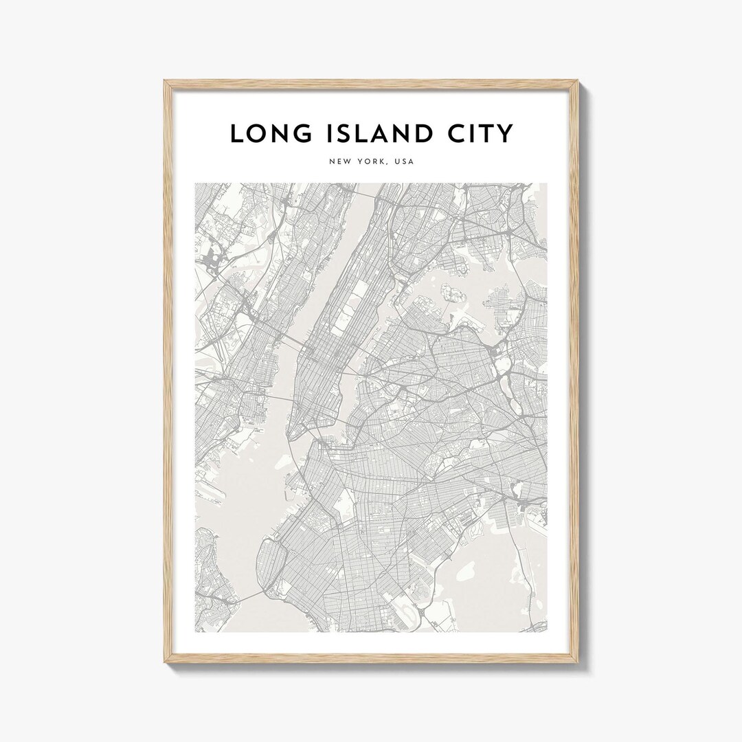 Long Island City Map Poster, Long Island City Map Print, Long Island ...