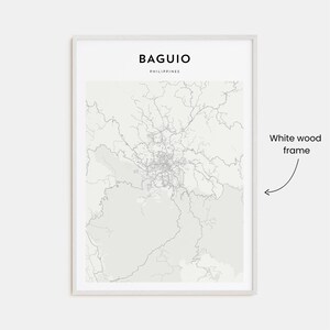 Baguio Map Poster, Baguio Map Print, Baguio Travel Wall Art, Baguio ...
