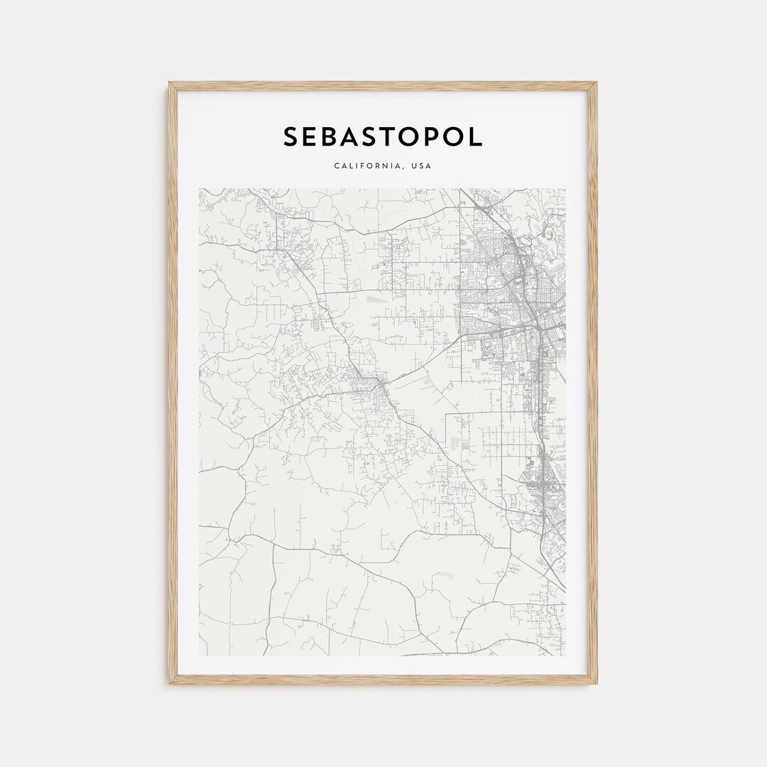 Sebastopol Map Poster, Sebastopol Map Print, Sebastopol Travel Wall Art ...