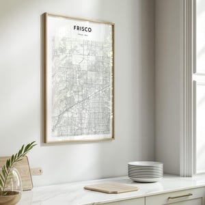 Frisco Map Poster, Frisco Map Print, Frisco Travel Wall Art, Frisco ...