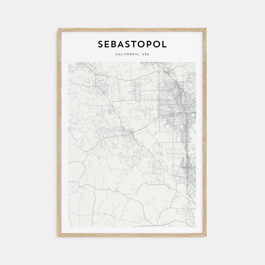 Sebastopol Map Poster, Sebastopol Map Print, Sebastopol Personalized ...
