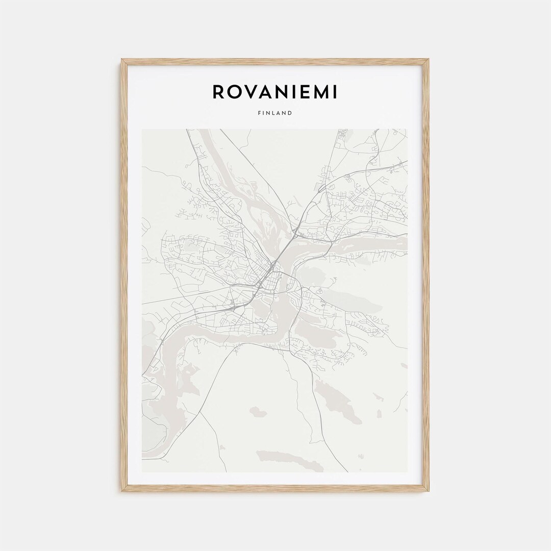 Rovaniemi Map Poster, Rovaniemi Map Print, Rovaniemi Personalized Map ...
